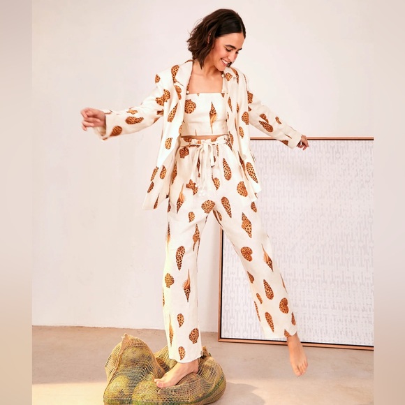 FARM Rio | Other | Farm Rio Leopard Shell Crop Top And Trousers Set ...